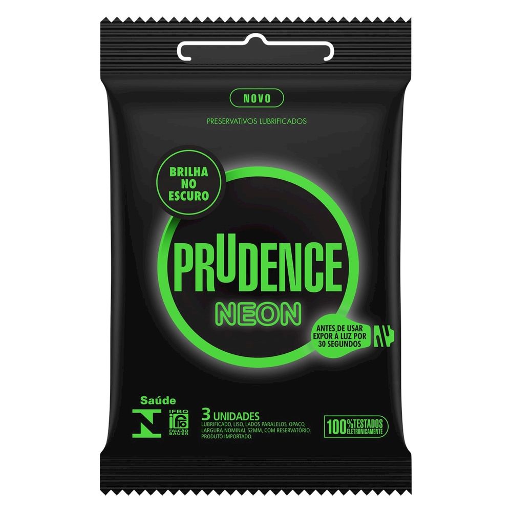 Preservativos Neon Prudence em 10X Sem Juros - Miess