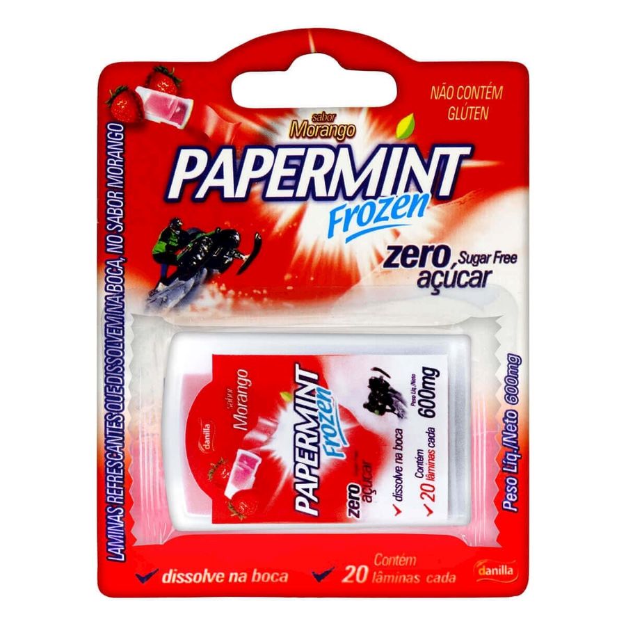 Papermint Frozen Lâminas Refrescantes Comestíveis Zero Açucar Danilla ...