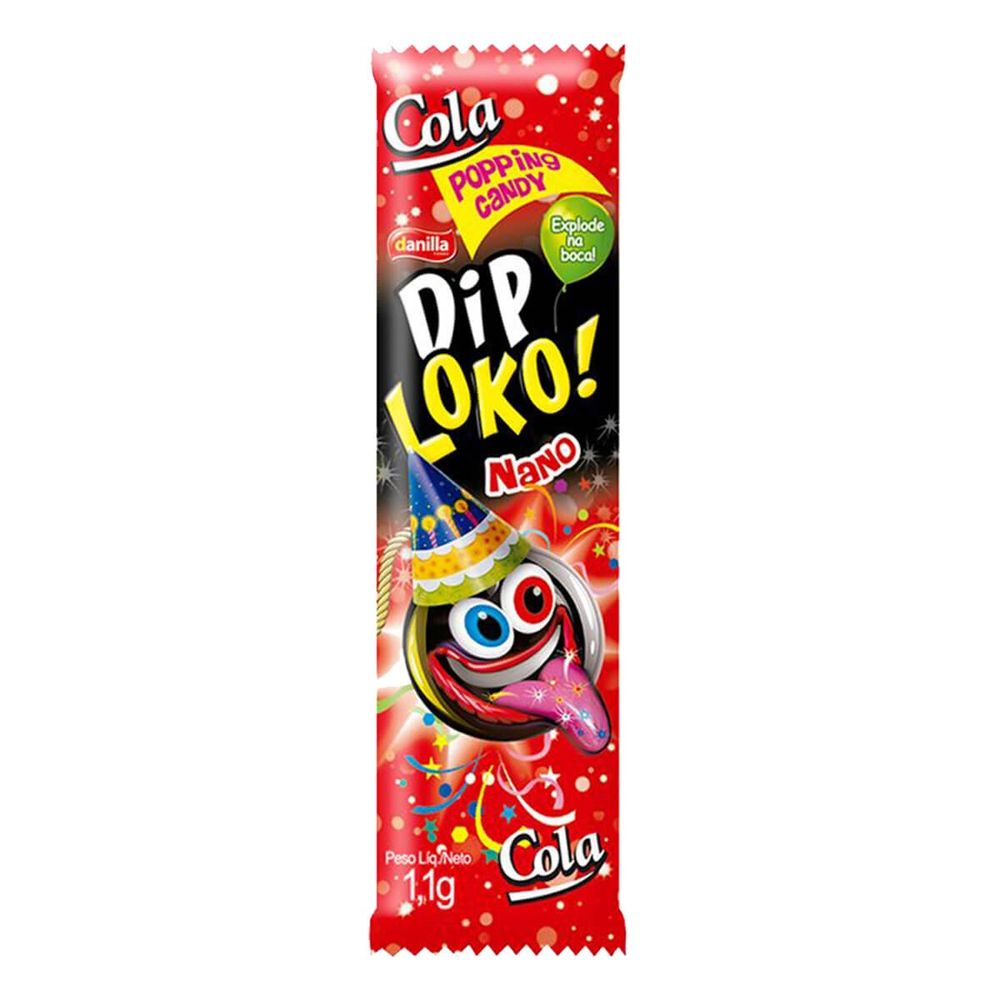 Dip Loko Nano Mini Balas Explosivas Comestíveis em Pó 1,1g Danilla ...