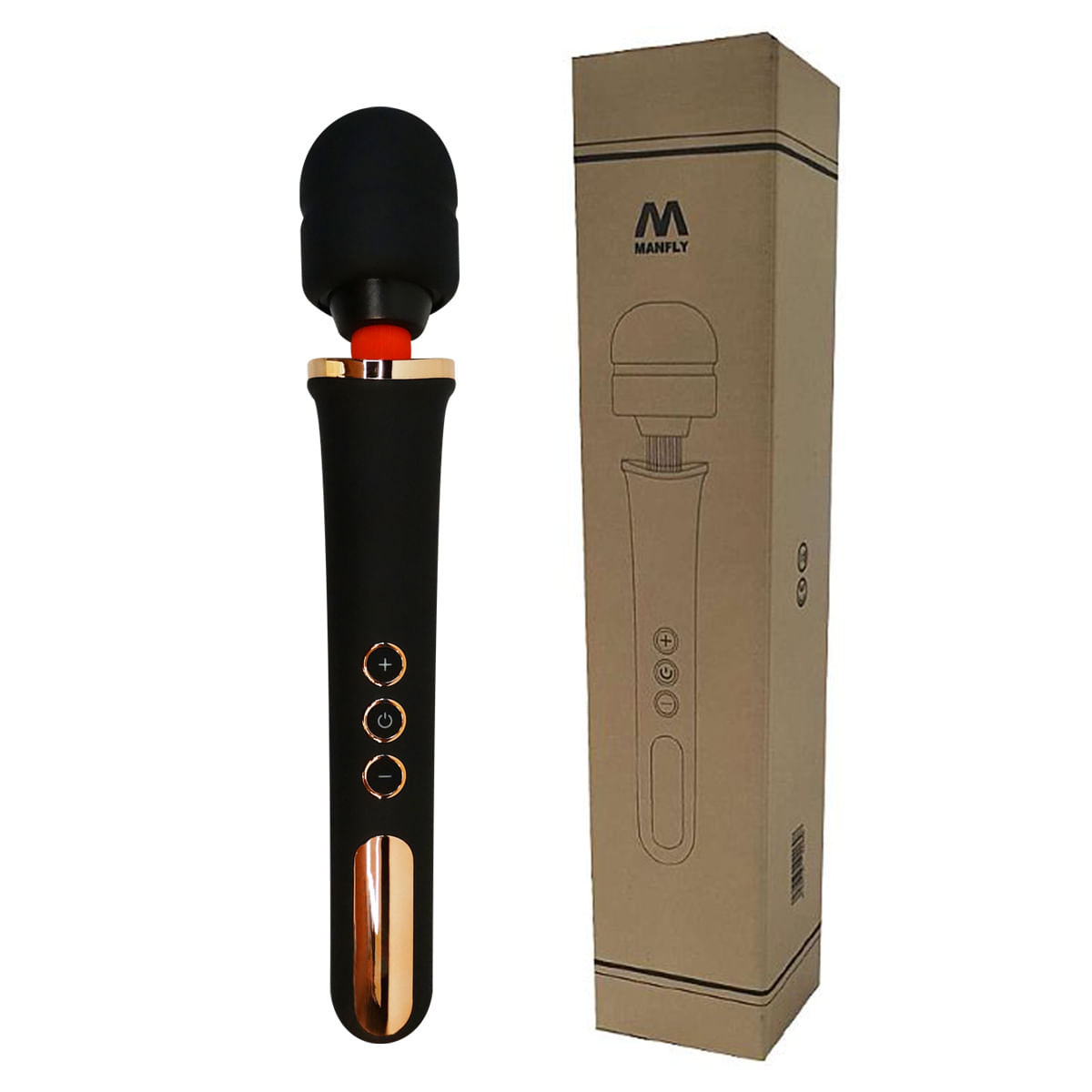 Manfly Massageador Varinha Mágica Com 10 Modos De Vibração Sexy Import