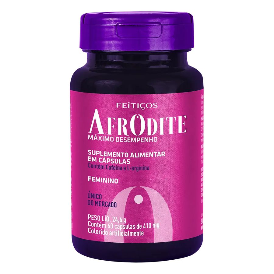 Afrodite Suplemento Alimentar Feminino em Cápsulas 410 mg Feitiços ...