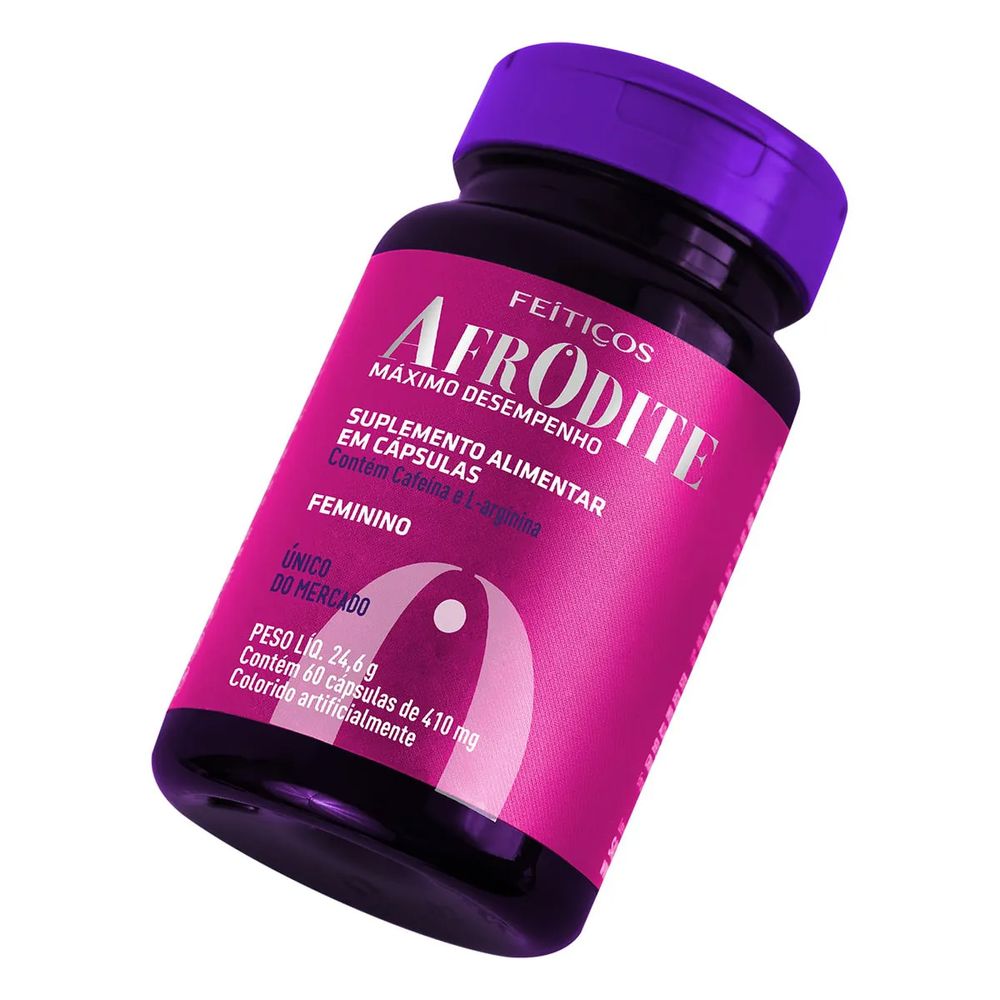 Afrodite Suplemento Alimentar Feminino em Cápsulas 410 mg Feitiços ...