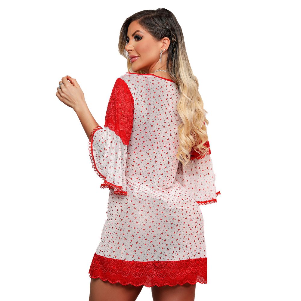 Robe Love em Tule com Detalhes em Renda Dy Girl - Miess