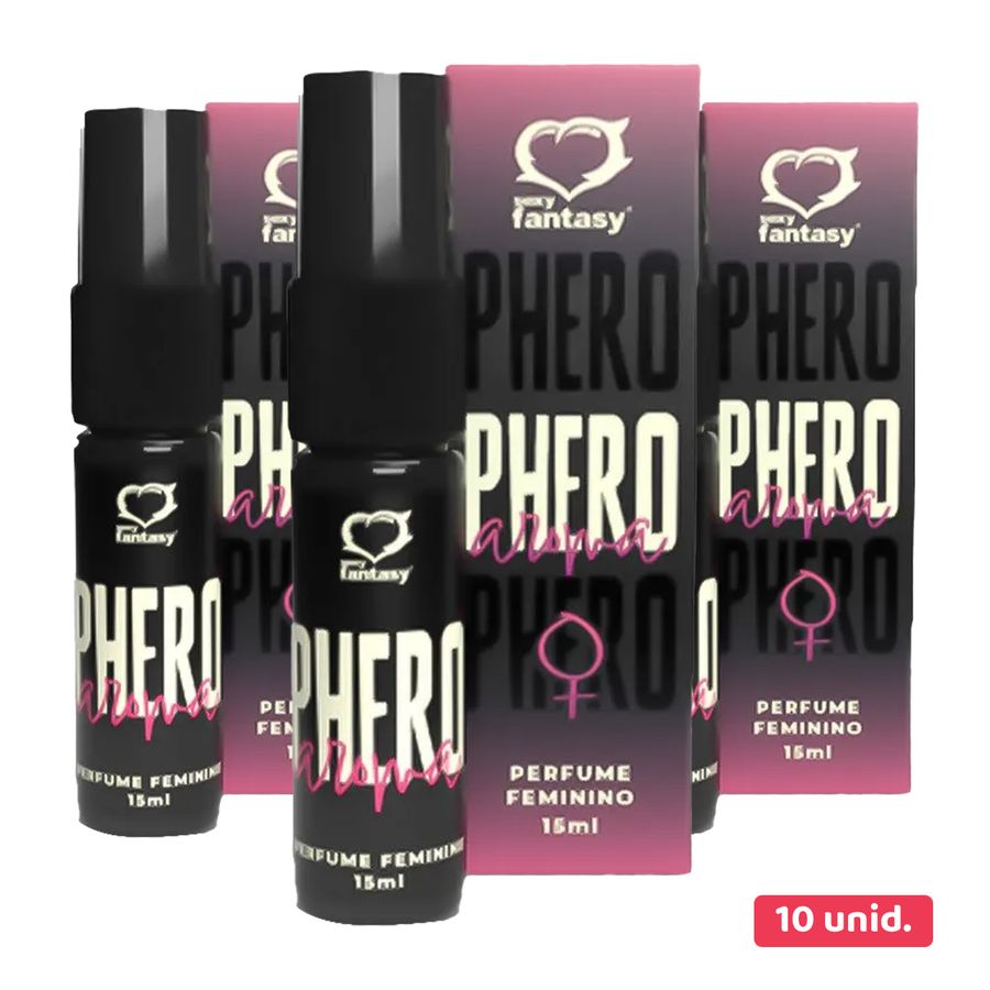 Kit com 10 Perfume Phero Feminino