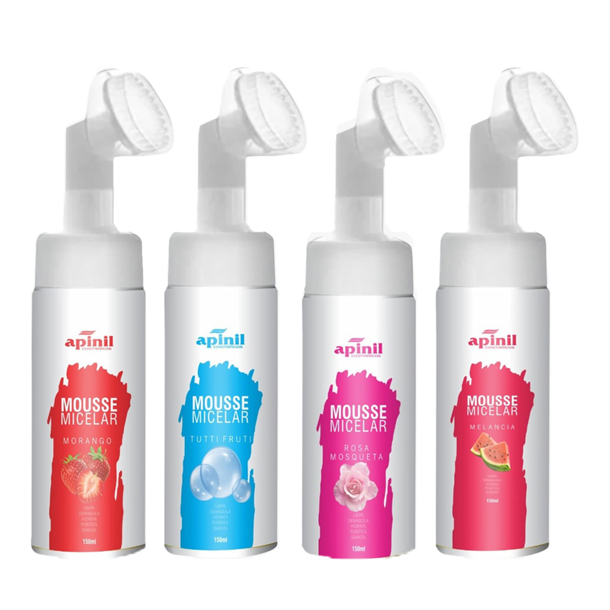 Mousse Micelar Pump com Escova 150ml Apinil