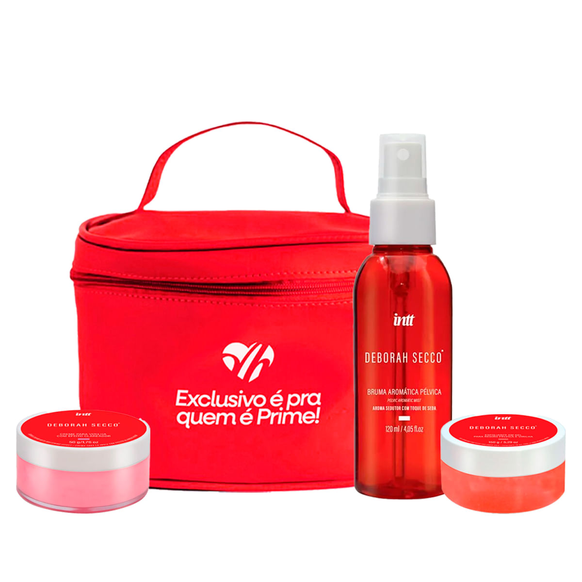 Kit com Frasqueira Miess Prime Bruma Pélvica Aromática Creme Clareador ...