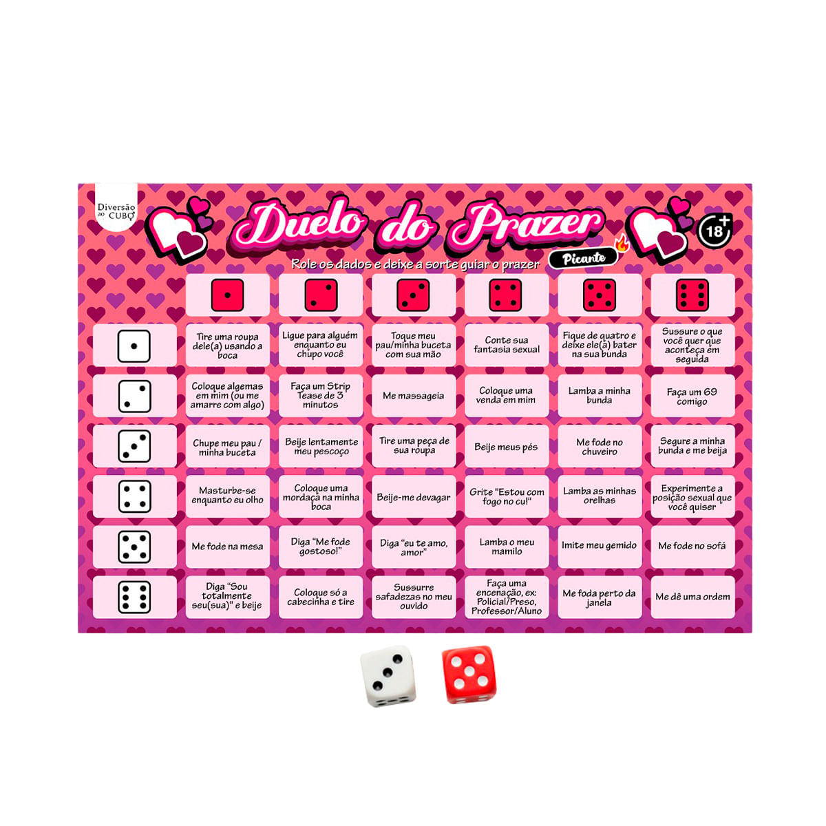 Duelo do Prazer Picante Jogo de Tabuleiro com Desafios Eróticos ...