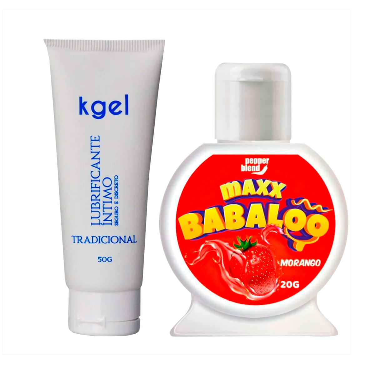 Duplinha com KGEL Lubrificante Íntimo Tradicional e Maxx Babaloo Gel ...